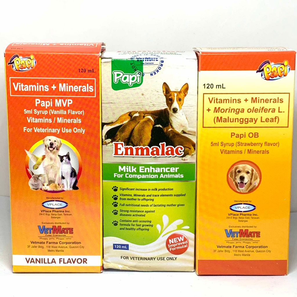 [FCR AGRIVET] Papi OB Enmalac MVP Syrup Vitamins for Dogs Cats / Para ...