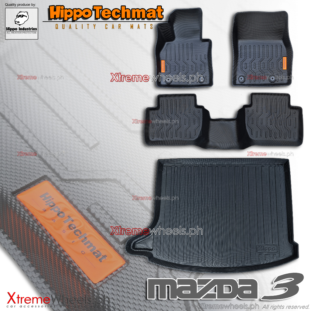 Mazda 3 Hatchback 2019-2023 1st-2nd with Cargo Tray Hippo Brand v2 Deep ...