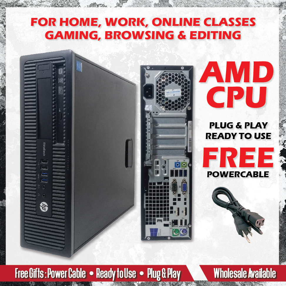 HP Desktop Computer AMD CPU A8-7600 / A4 - 5300 / ATHLON II x2 / 256GB ...