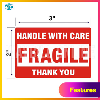 Fragile Stickers 500pcs/Roll 2 x 3 inches Handle with Care Packing ...