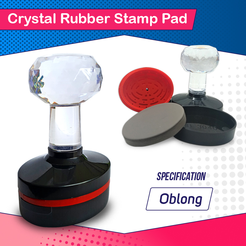 Oblong Photosensitive Crystal Rubber Stamp Pad and Case for School ...