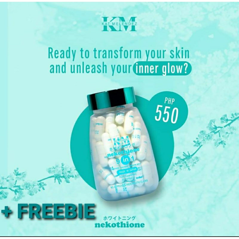 NEKOTHIONE w/ FREEBIES 9 in 1 Made in JAPAN Supplement WHITENING ANTI ...