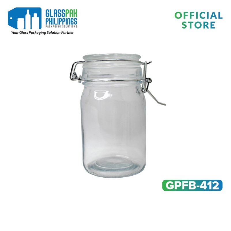 Glasspak 250ML Round Airtight Jar Hinged Lid Leak Proof Empty ...