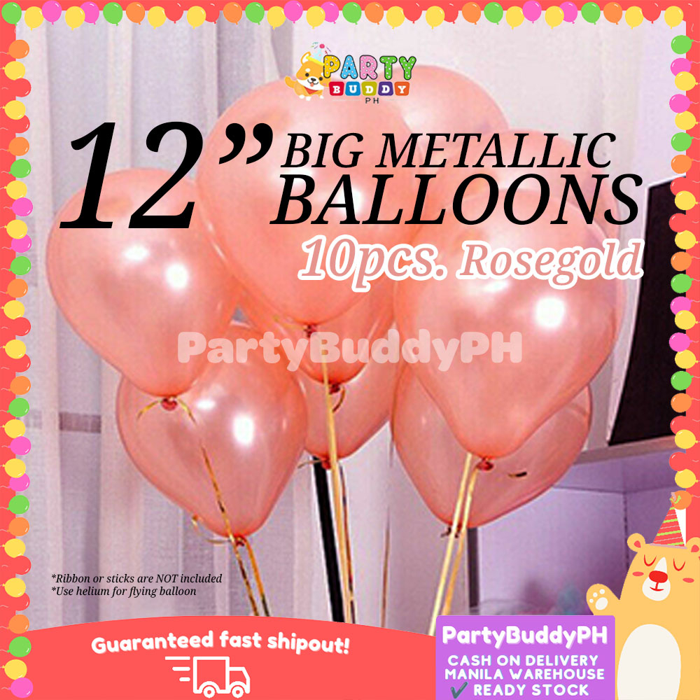 10pcs Thailand Metallic Pearly Size 6 10 12 Small Big Regular Balloons ...