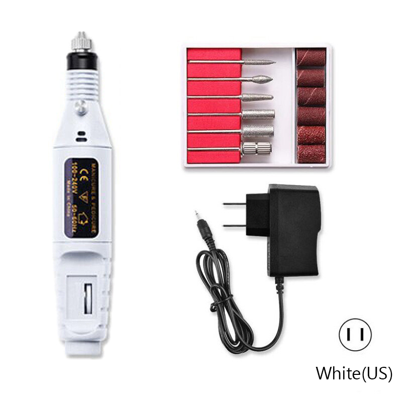 Nail.World Electric Nail Drill Machine Usb Plug Set With 6 Bits ...