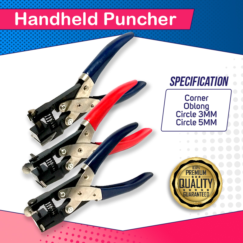 Handheld ID Puncher Metal Body Single Puncher (Oblong / Circle / Corner ...
