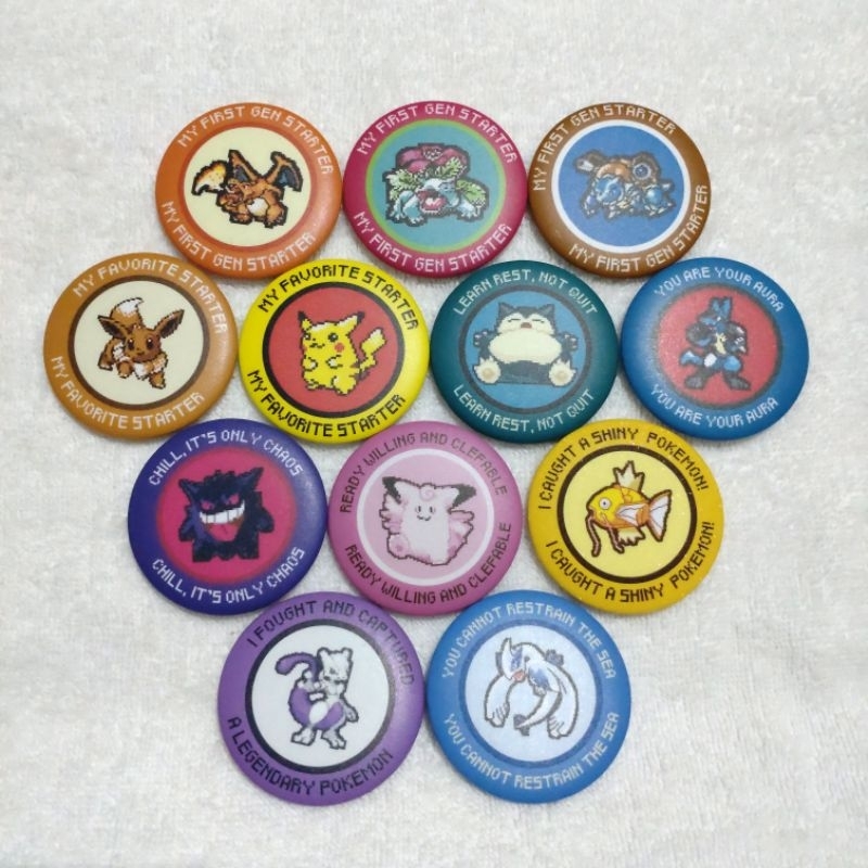 Pixel Pokemon Button Pins | Shopee Philippines