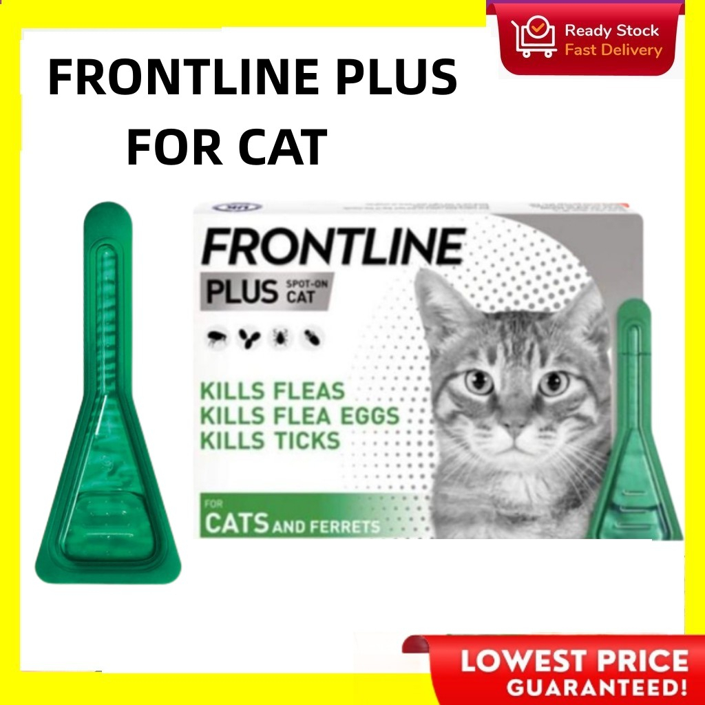 FRONTLINE Plus for Cats Flea & Tick Treatment Repellent Anti-Flea Anti ...
