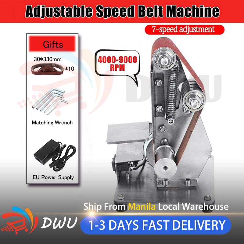 350W DIY Mini Electric Belt Machine Sander Sanding Grinding Polishing ...