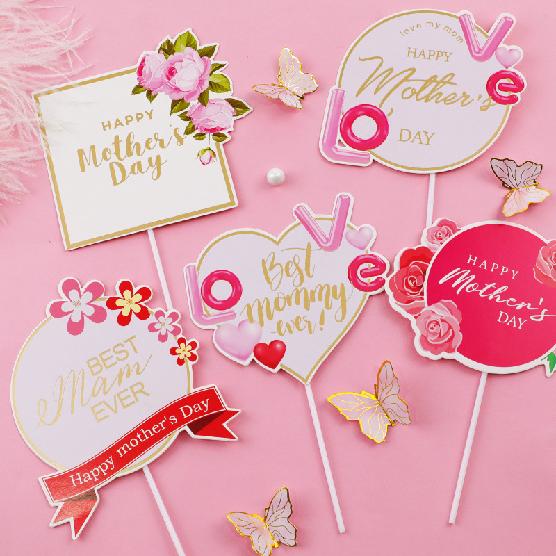 10pcs Mother's Day Topper Card Board Topper Cake Topper | Shopee ...