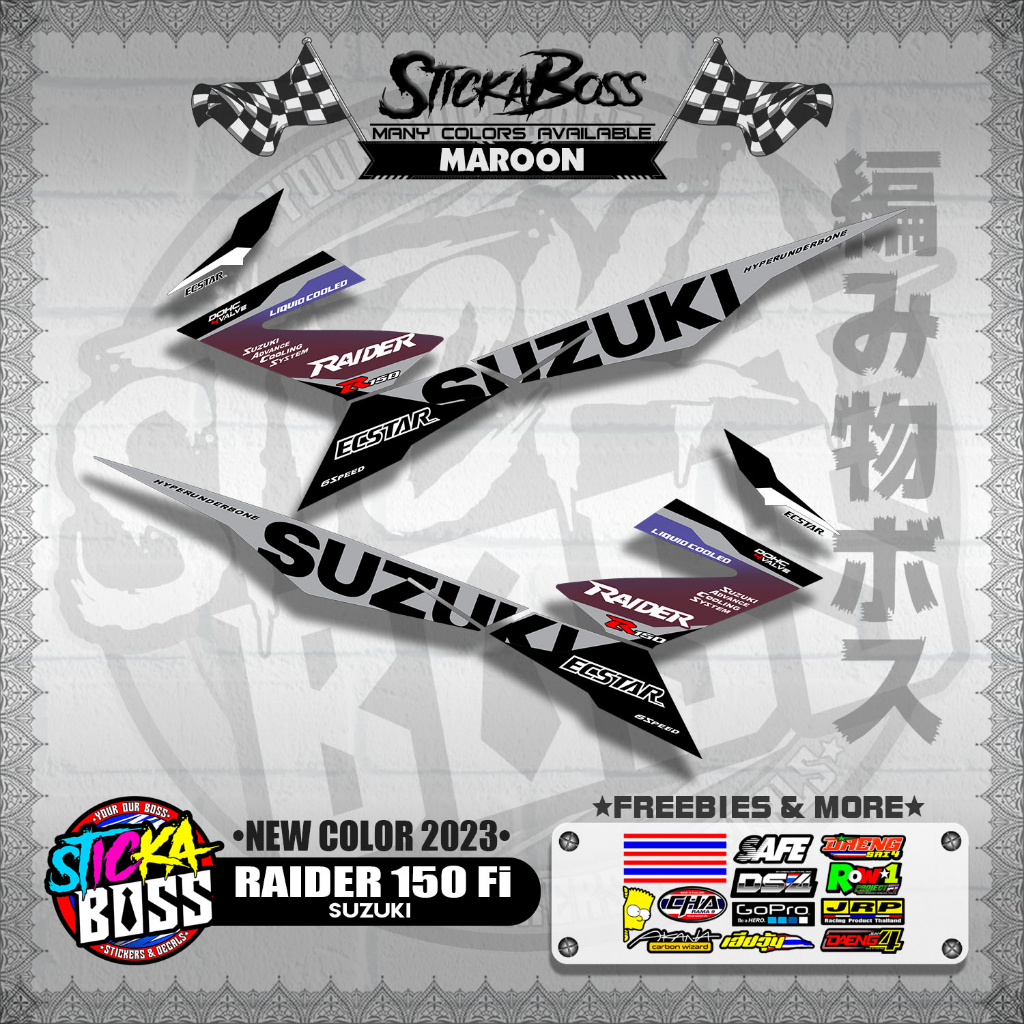RAIDER 150 Fi DECALS ( NEW COLOR 2023 )【WITH FREEBIES】 | Shopee Philippines