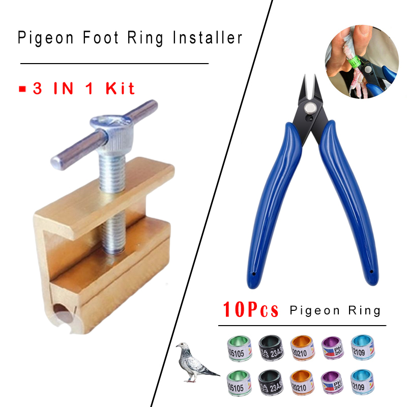 3 IN 1 Pigeon Foot Ring Installer PHA Ring 2023 Dove Ring Cutter Plier ...
