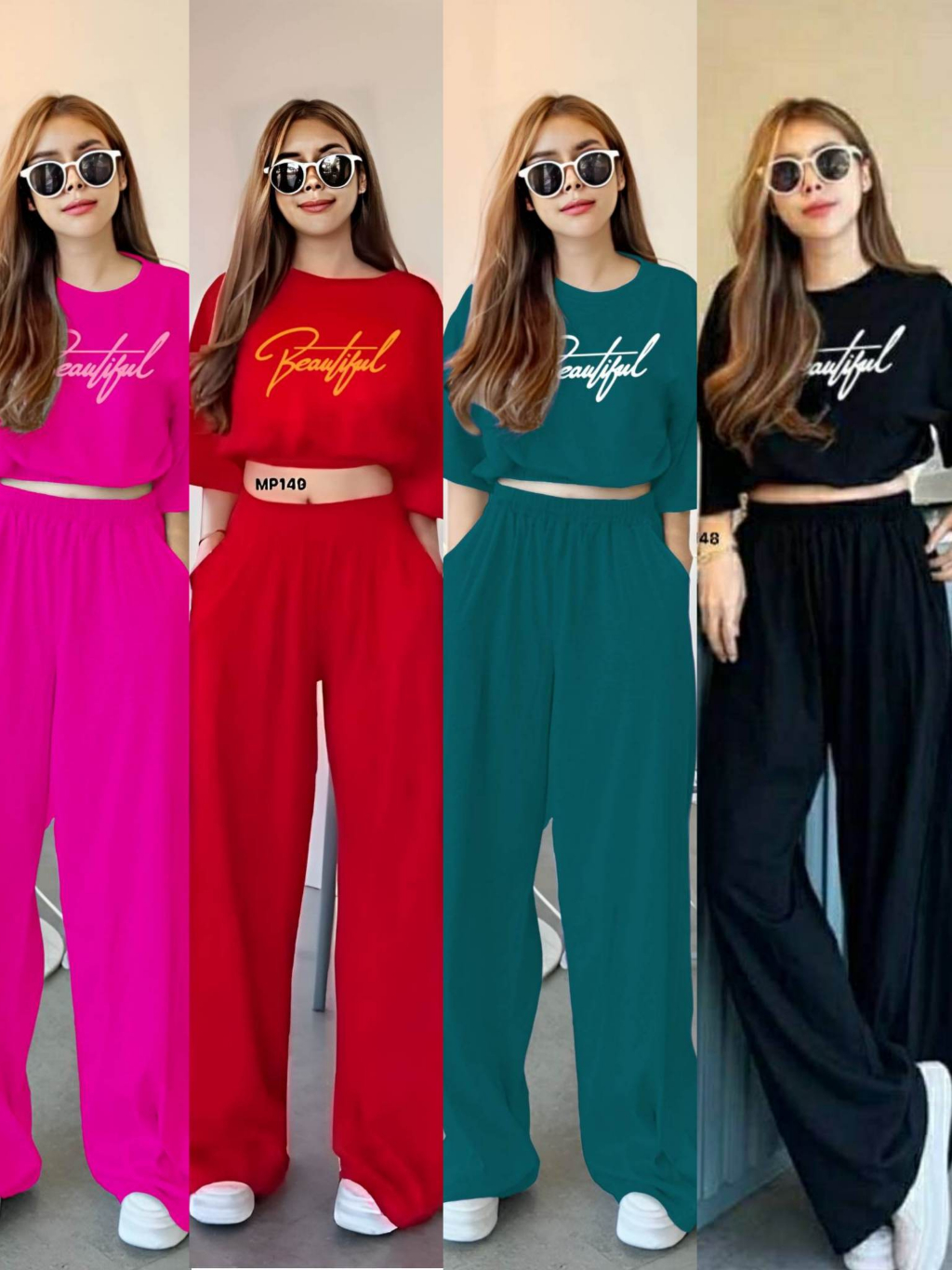 Yejong /Coordinates (*loose pants with garterized crop top) | Shopee ...