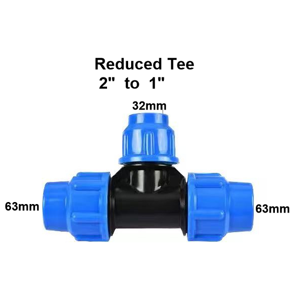 2" (63mm)PE Compression Fittings PE Coupling PE Tee PE Elbow PE ball ...