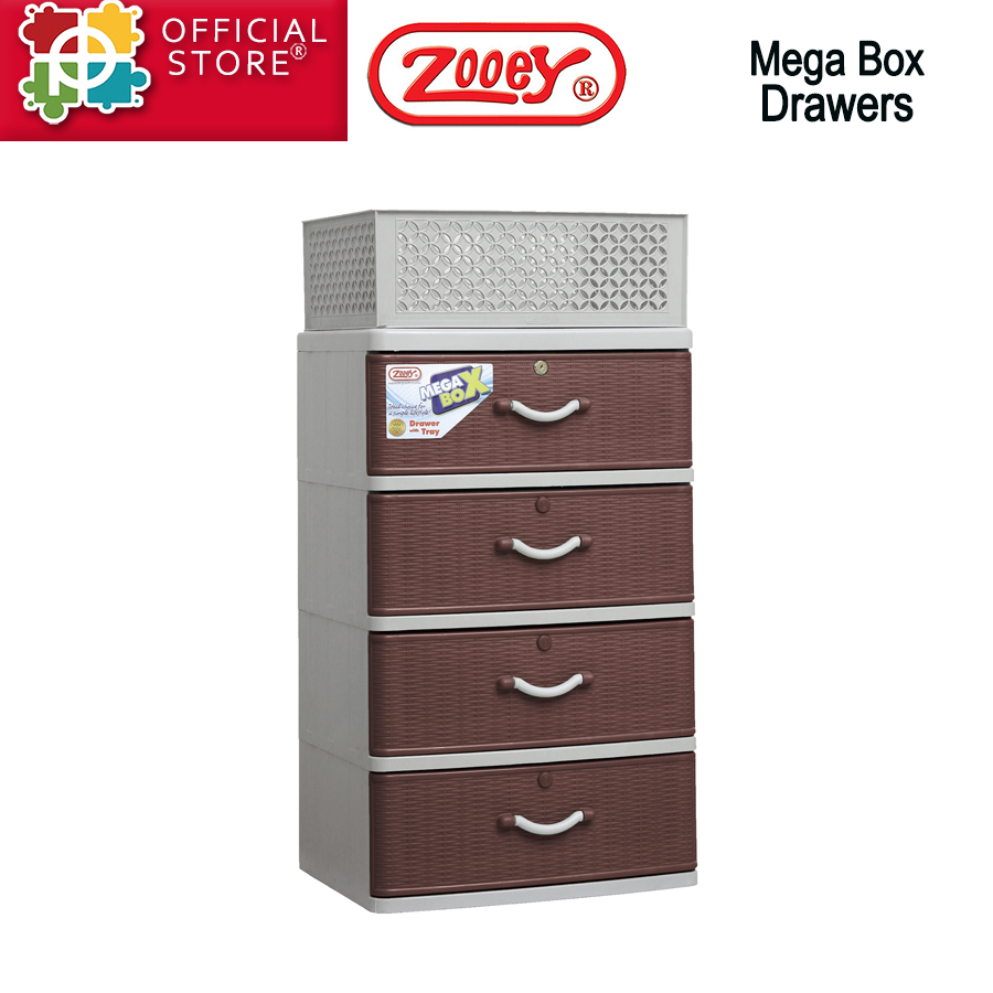 Zooey Mega Box Drawer 4 Layer Stock No. 399-4L/Wardrobe/Organizer | Shopee Philippines