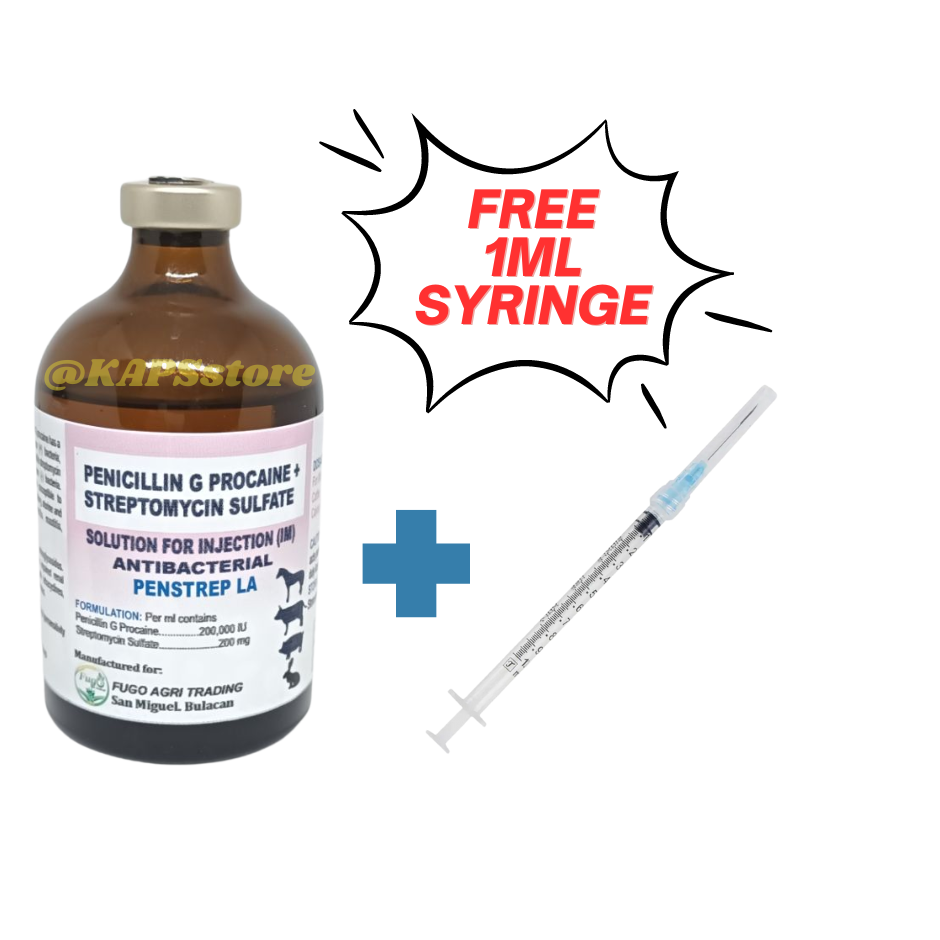 PENSTREPLA100ml Penicillin G Procaine+Streptomycin Sulfate Solution for ...