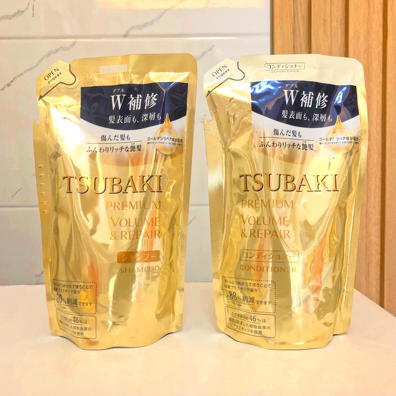 Shiseido Tsubaki Premium Volume & Repair Shampoo and Conditioner Set ...