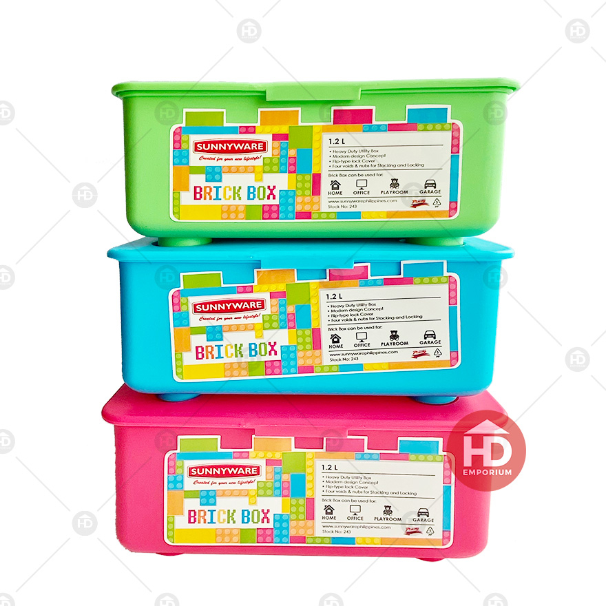 Sunnyware Stackable Utility Storage Container Brick Box #243 | Shopee ...