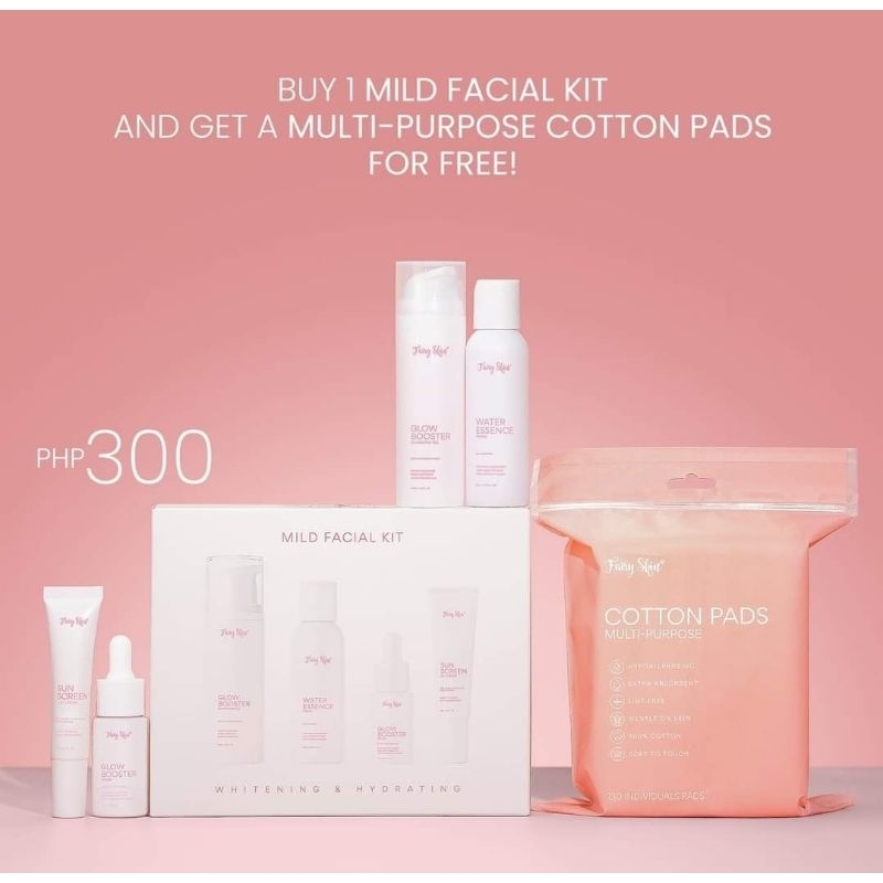 Fairy Skin Mild Facial Kit -FREE FAIRY COTTON PADS | Shopee Philippines