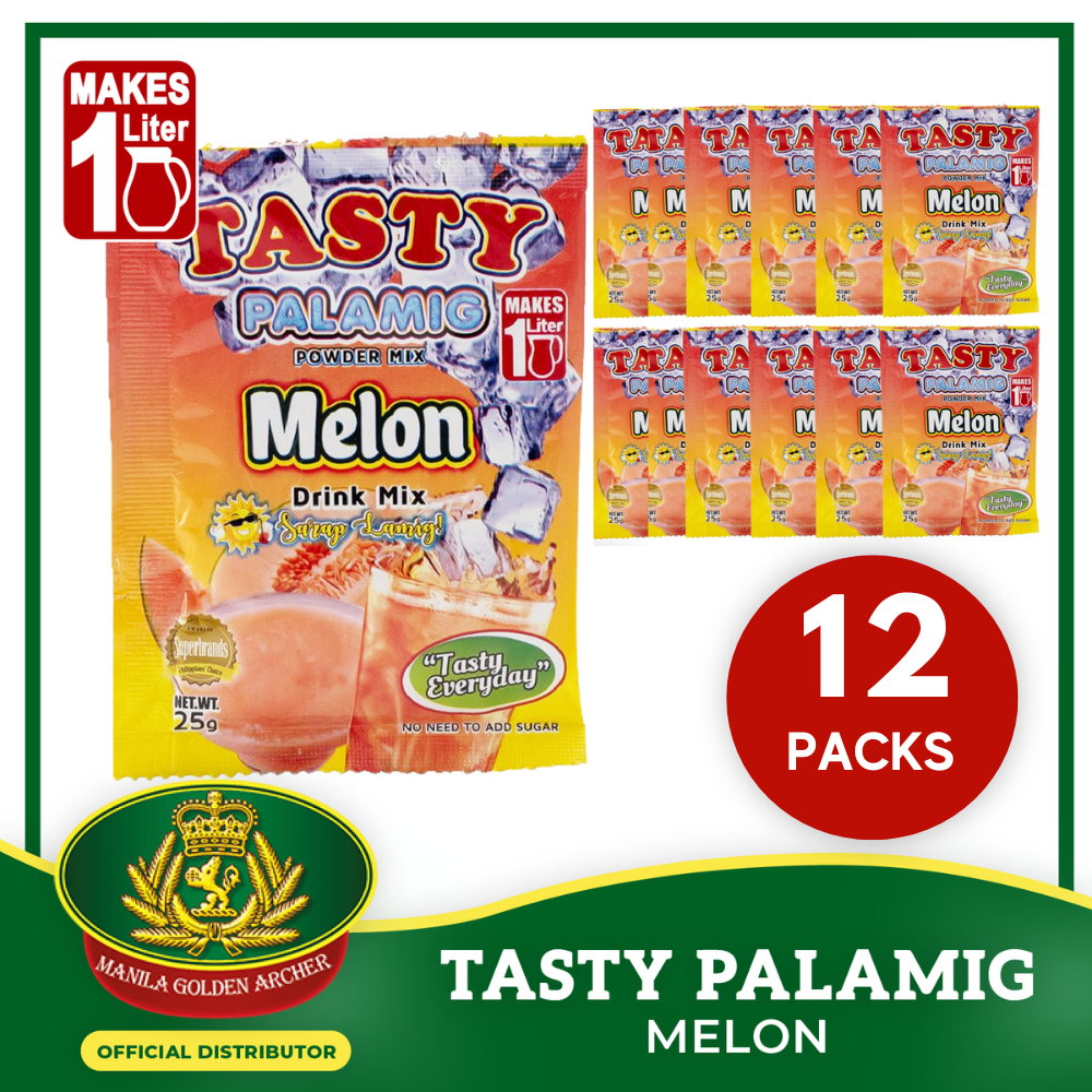 Tasty Palamig Litro Pack (Melon) 25g x 12-packs | Shopee Philippines