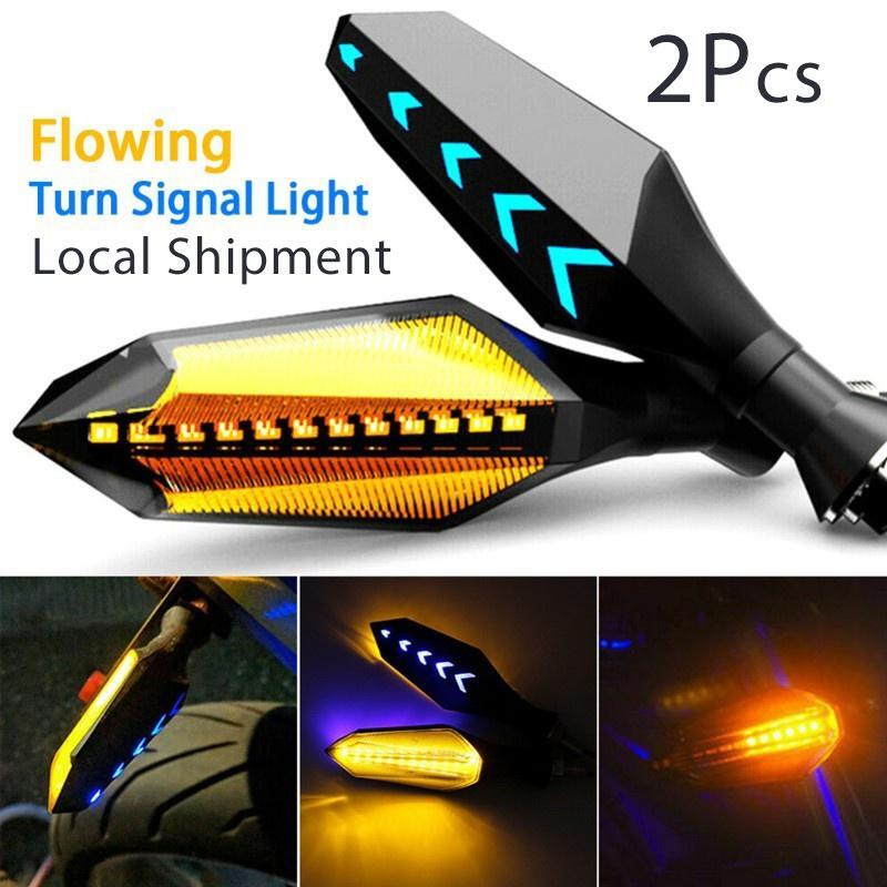 2pcs Universal Motorcycle LED Turn Signal Light Flash Indicator Lights ...