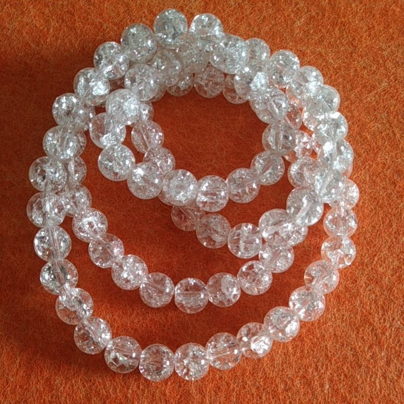 20 Pieces 10mm Round Crack Beads Ice Crack Burst Beads Diy Acrylic ...