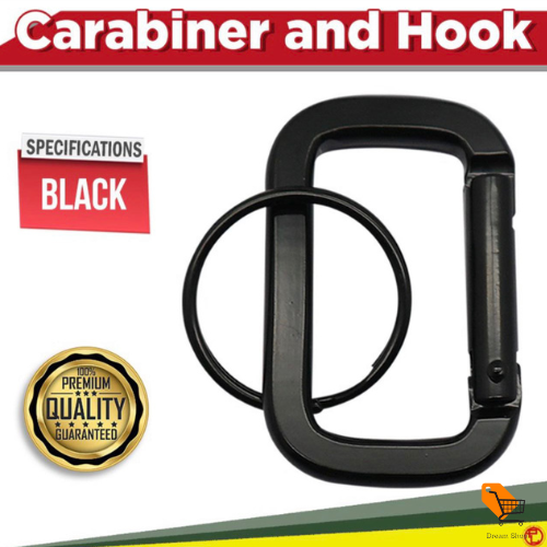 Black Carabiner with Ring(10pcs) | Shopee Philippines