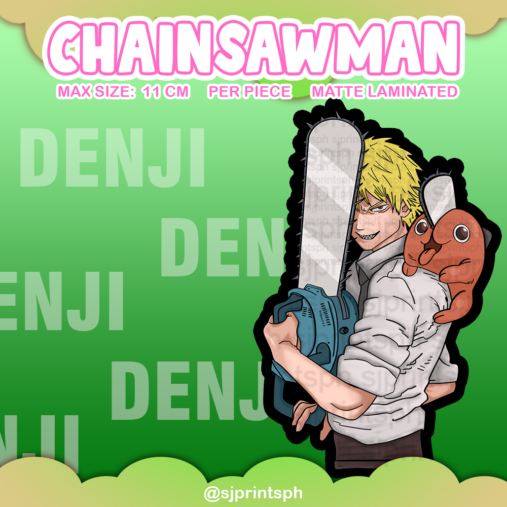 Chainsaw Man Denji Full body vinyl sticker | waterproof vinyl sticker ...