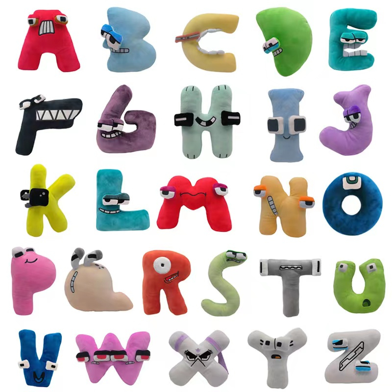English Alphabet Toy Cartoon Alphabet Strange Doll Pillow Legendary ...