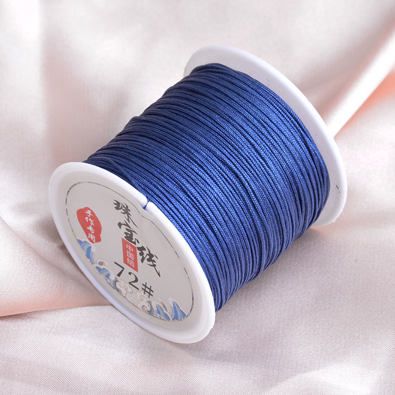 50m 0.8mm Wax line beaded rope nylon rope cotton thread DIY braided ...