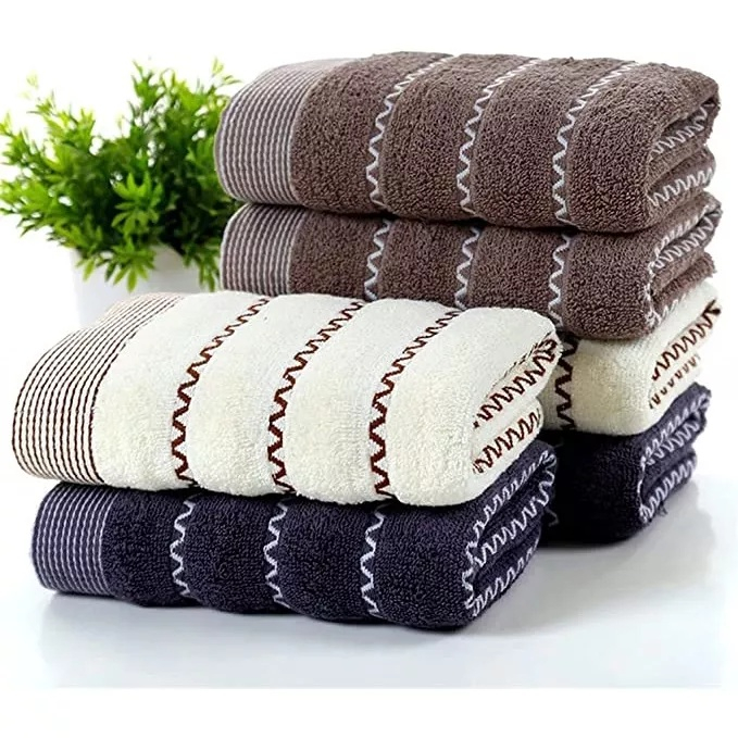6 pcs. Multi-Color Thick Cotton Hand and Back Towel(34x74cm) | Shopee ...