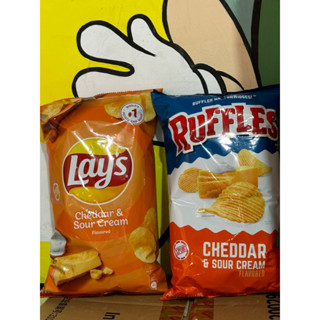 LAYS / RUFFLES Cheddar And Sour Cream Chips - 13oz | Shopee Philippines