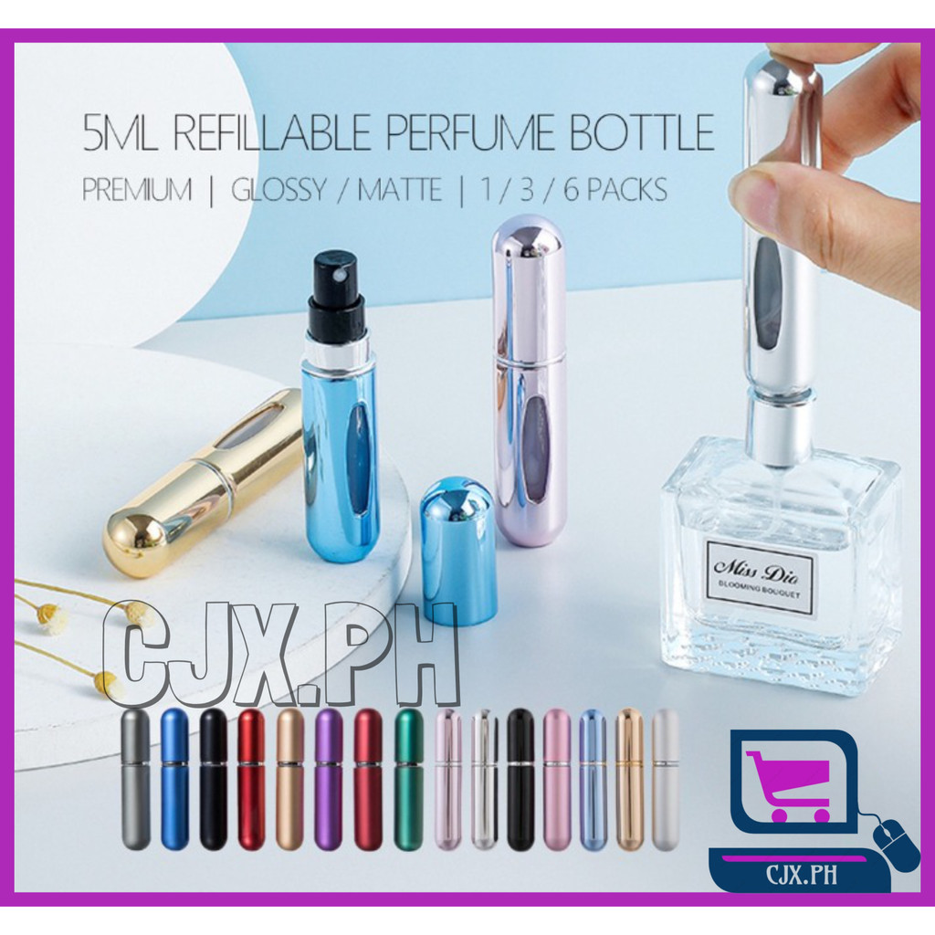 5ml Portable Mini Refillable Perfume Bottle Spray Scent Pump Empty ...