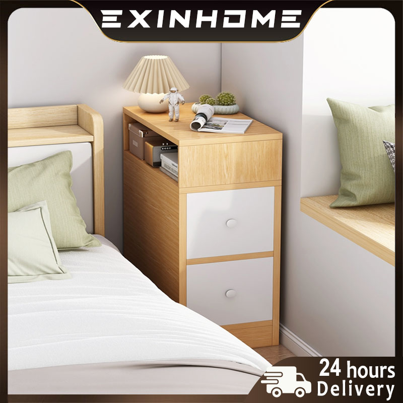 EXINHOMEBedside Table Modern Bedroom Wall Side Mini Simple Small ...