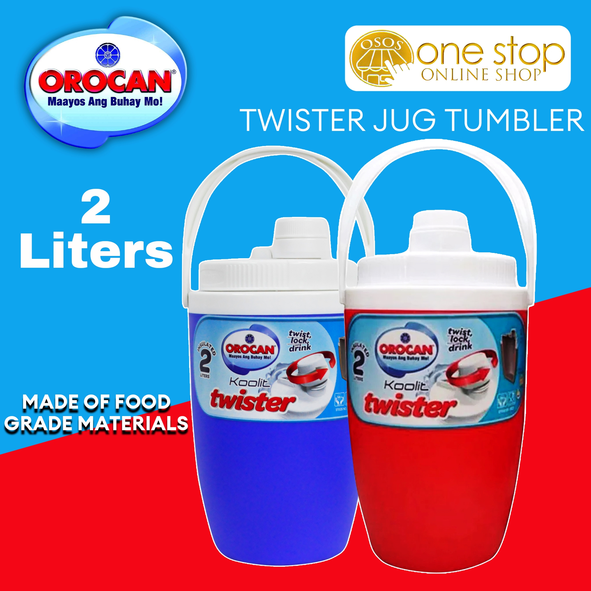Orocan Original Koolit Insulated Twister Jug Tumbler 2 Liters 9022 ...