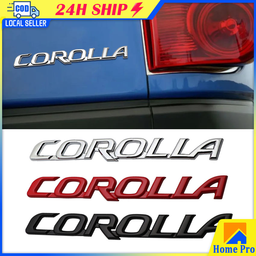 ABS Toyota COROLLA Logo Car Letter Sticker Trunk Decal Badge Emblem Car ...