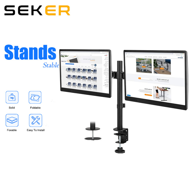 SEKER Dual Monitor Mount Computer Monitor Bracket for 13"-27" with C ...