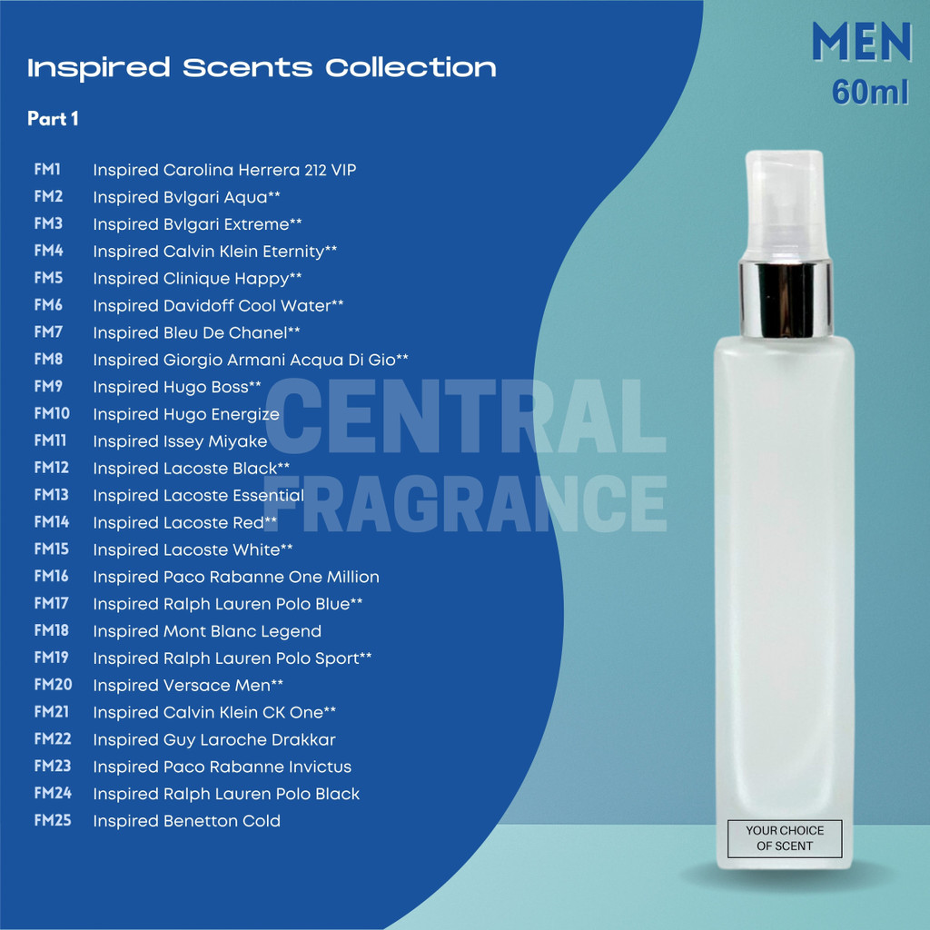 COD - (PART 1) 60ml Oil Based Perfume for MEN by CENTRAL FRAGRANCE ...