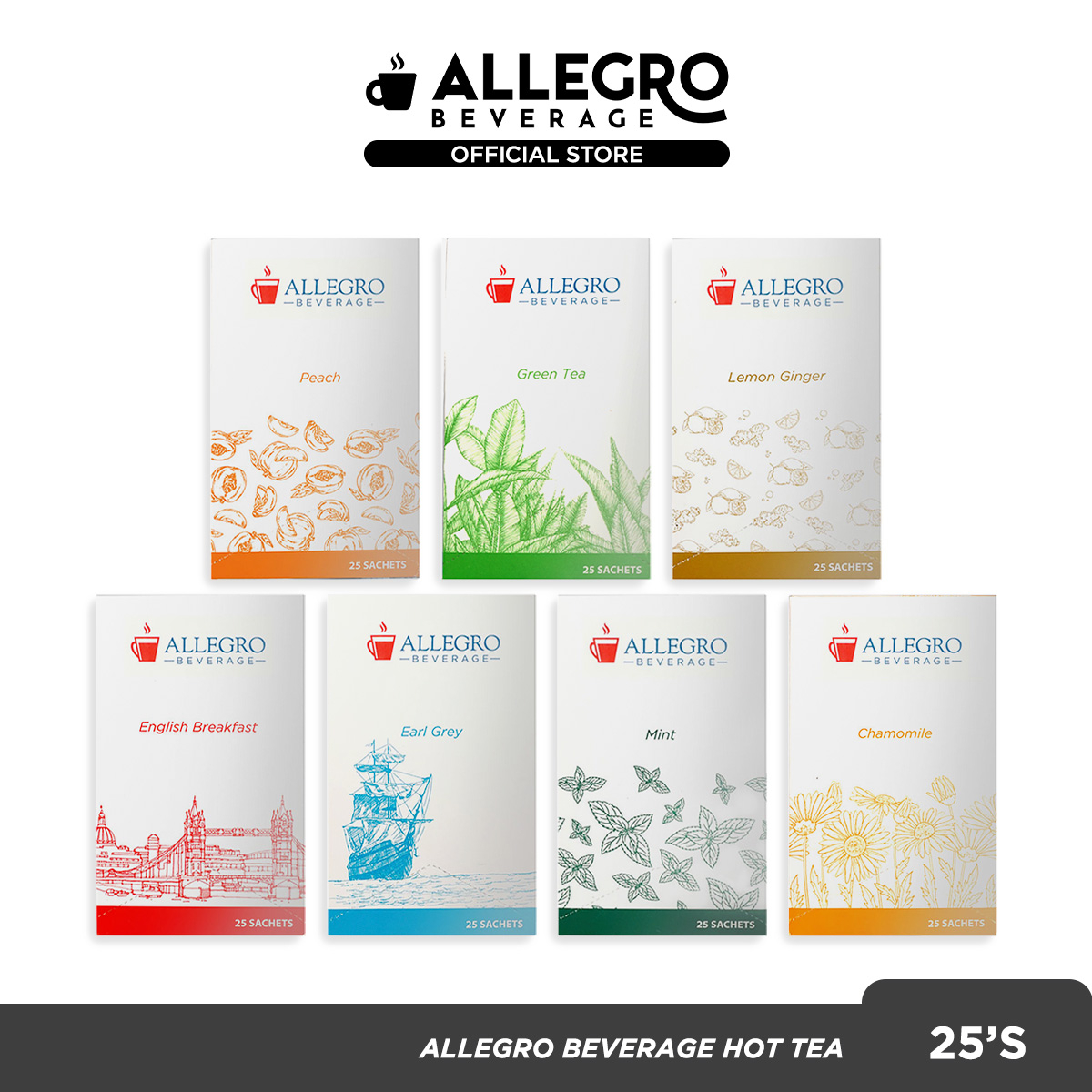 Allegro Ceylon Hot Tea 25 Bags Box | Shopee Philippines