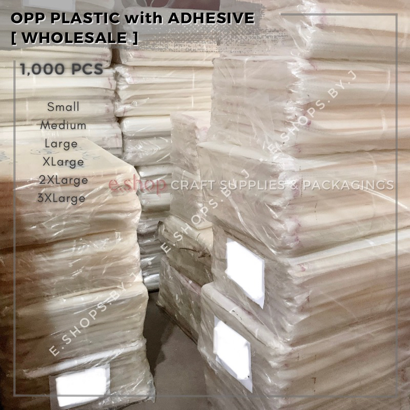 [1000 PCS] OPP Plastic Packaging with Adhesive - Wholesale | Shopee ...