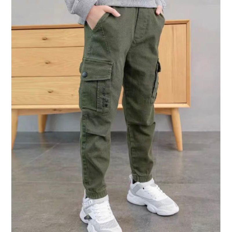 7-12yrs plain cargo Pants for kids Boys 4 Pockets Pants High Quality ...