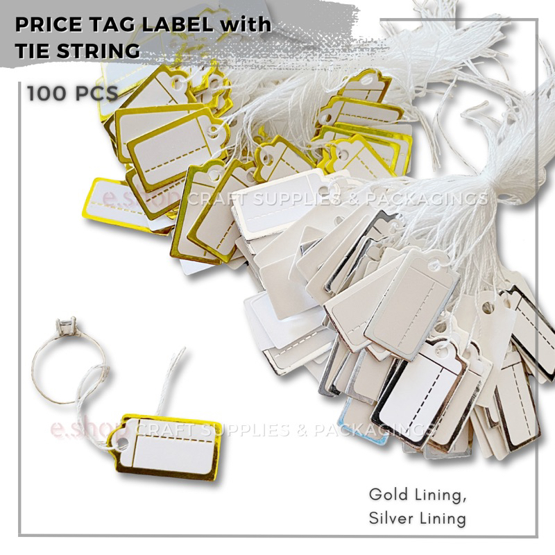 Price Tag Label with Tie String 100PCS | Shopee Philippines