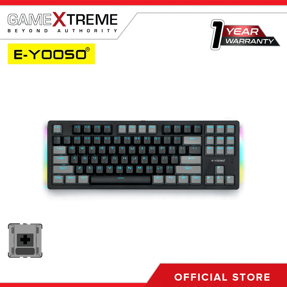 E-Yooso K620 87 Keys Rgb Side Lite And Led Backlit Mechanical Gaming ...