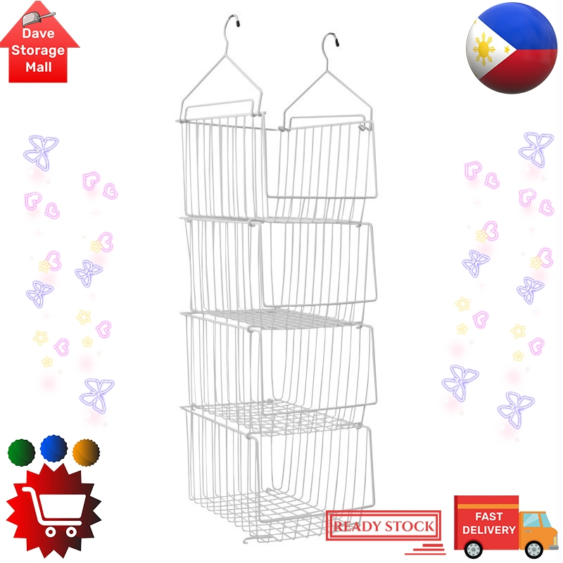 Folding Closet Hanging Storage Basket Wardrobe Layered Storage Rack ...