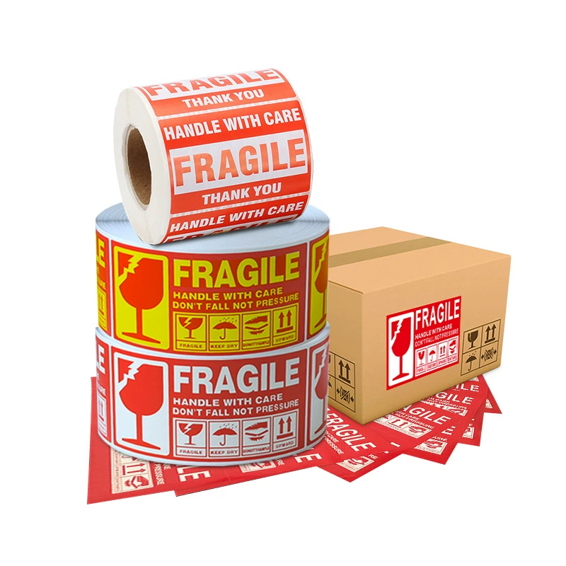 500pcs Fragile Stickers Warning Label for Parcels and Boxes Handle with ...
