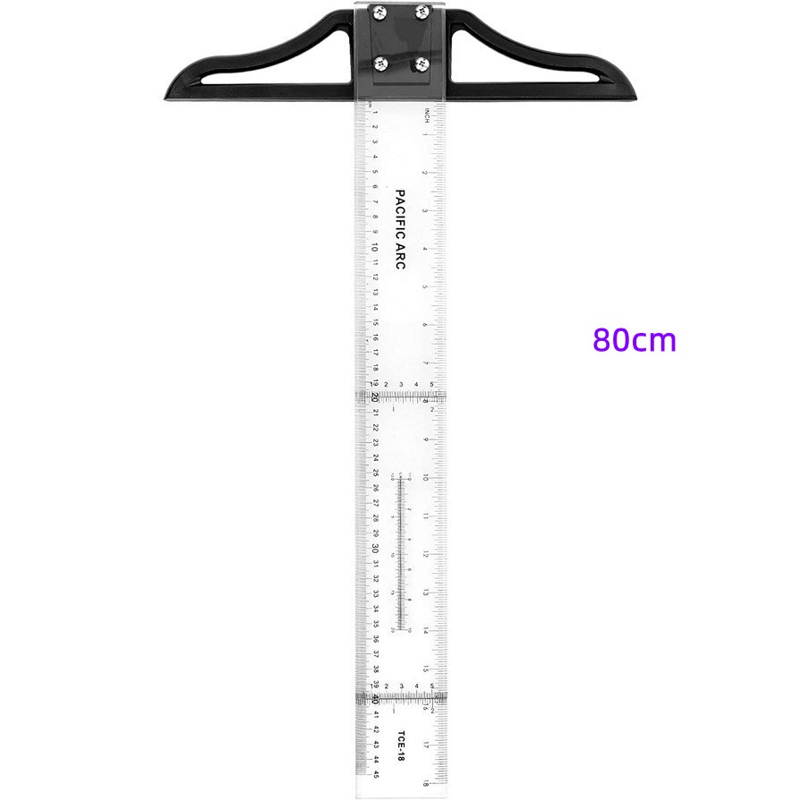 T Square Ruler Acrylic Transparent T-Ruler for Art Framing and Drafting ...
