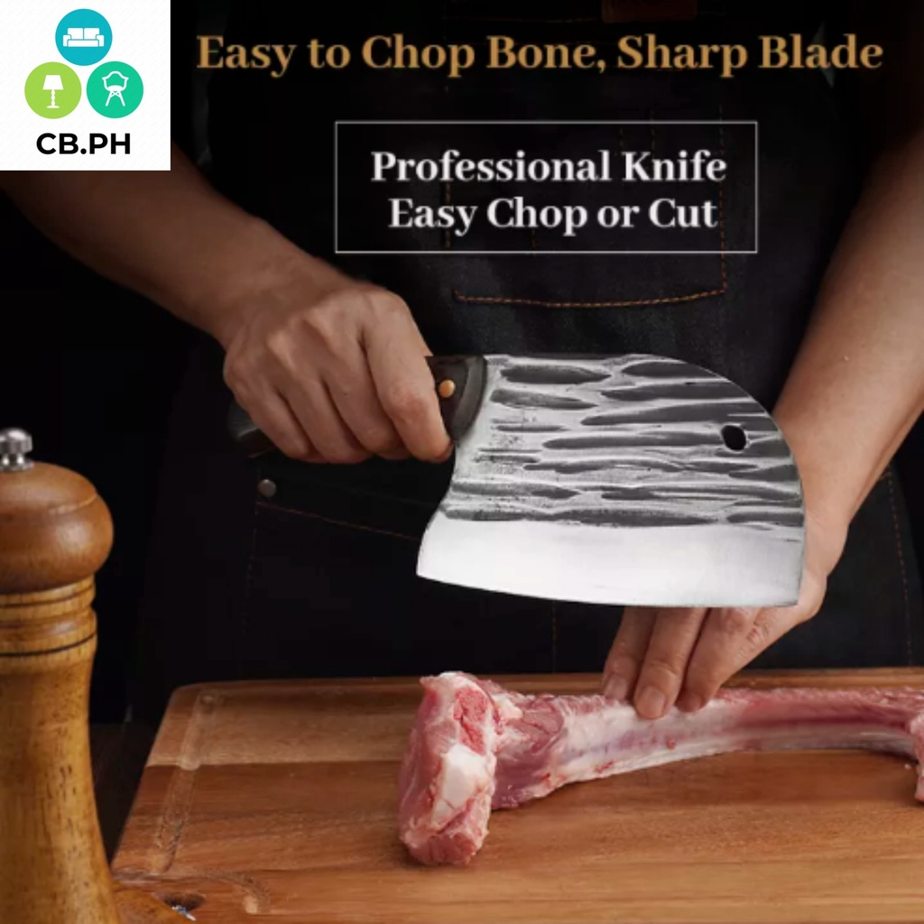 Traditional Handmade Forged Kitchen Knife Hammer Stainless Steel Chef's ...