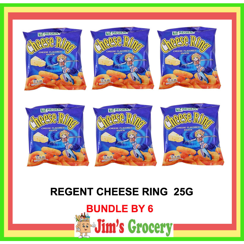 JIMS REGENT CHEESE RING CHEESE FLAVORED SNACK 25G (BY 6) | Shopee ...