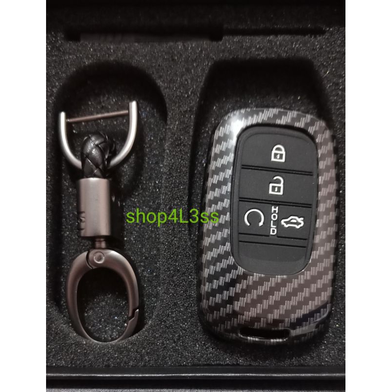 Carbon Fiber Silicone Abs Car Key Smart Key Remote Cover for Honda ...