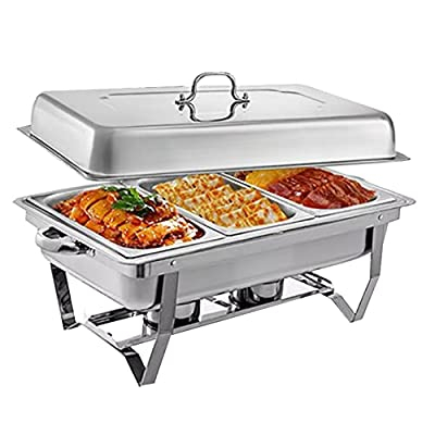 Premium Chaffing Dish Food Warmer Set Catering Food Wamer Food Tray Lid ...